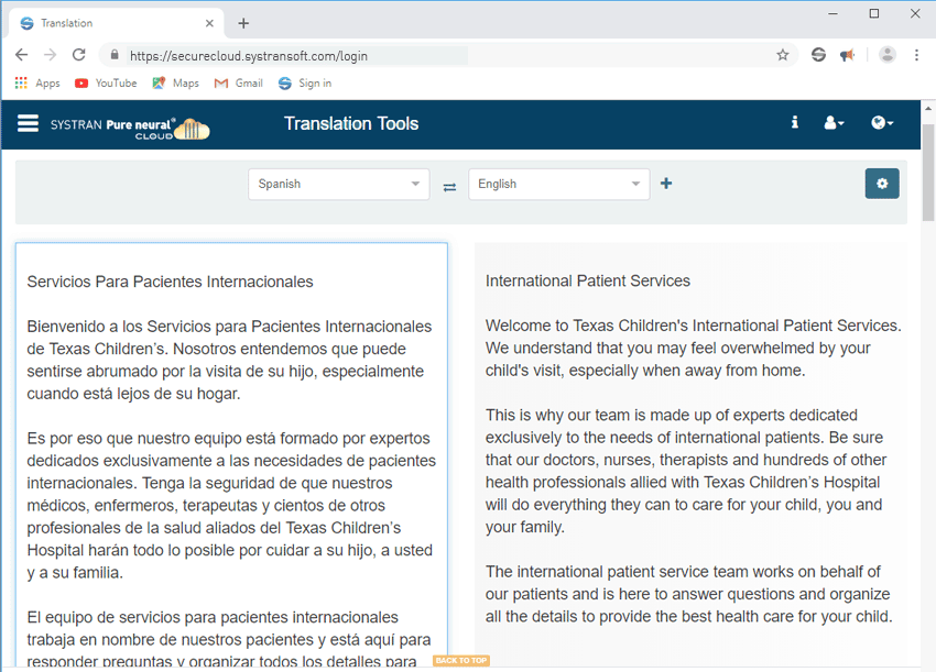 SYSTRAN Cloud | Pure Neural Ai Translation | PNMT